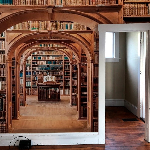 3d Library Wallpaper Mural - Etsy