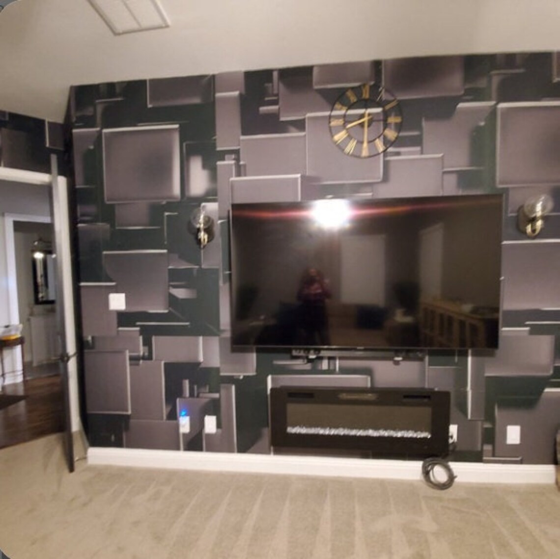 3D Wallpaper 3D Wall Sticker Vinyl Stickers Wall Decor Black - Etsy