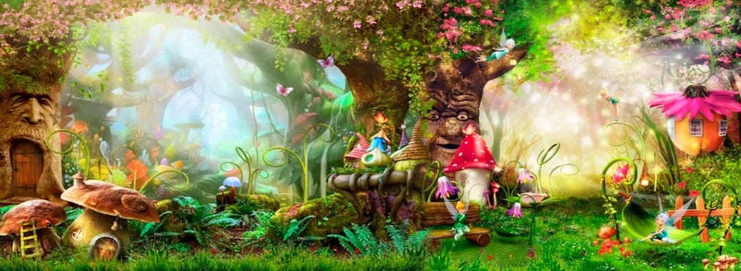 Magic Wood Kids Wallpaper Fairytale Wood Princess Wallpaper Nursery Photo Wallpaper Magic Forest ...