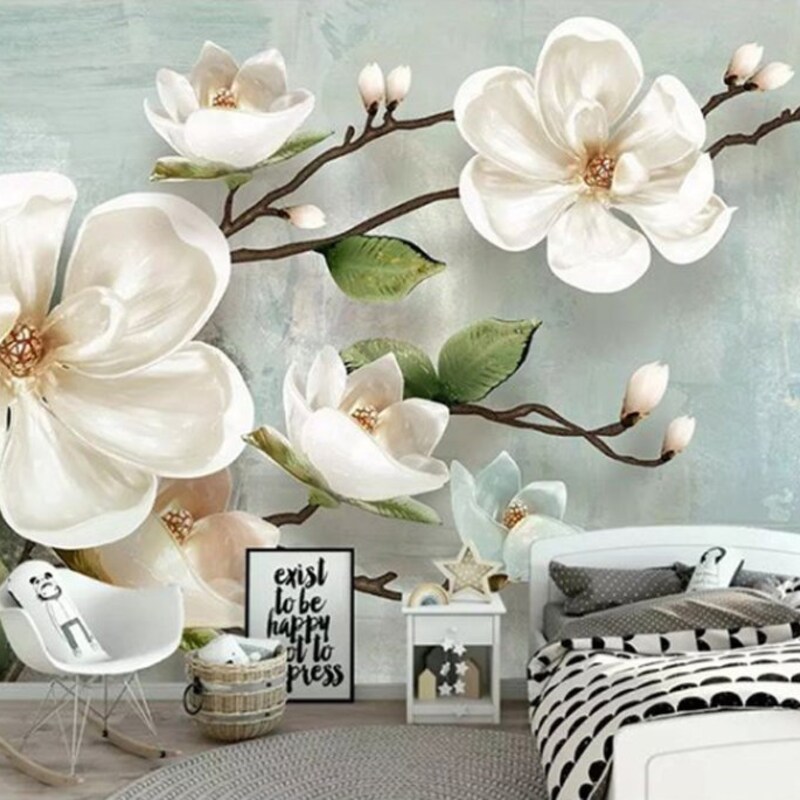 Magnolia Mural - Etsy