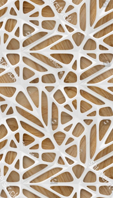 3D White Geometry Wooden Block Self Adhesive 3D Eco Wooden | Etsy