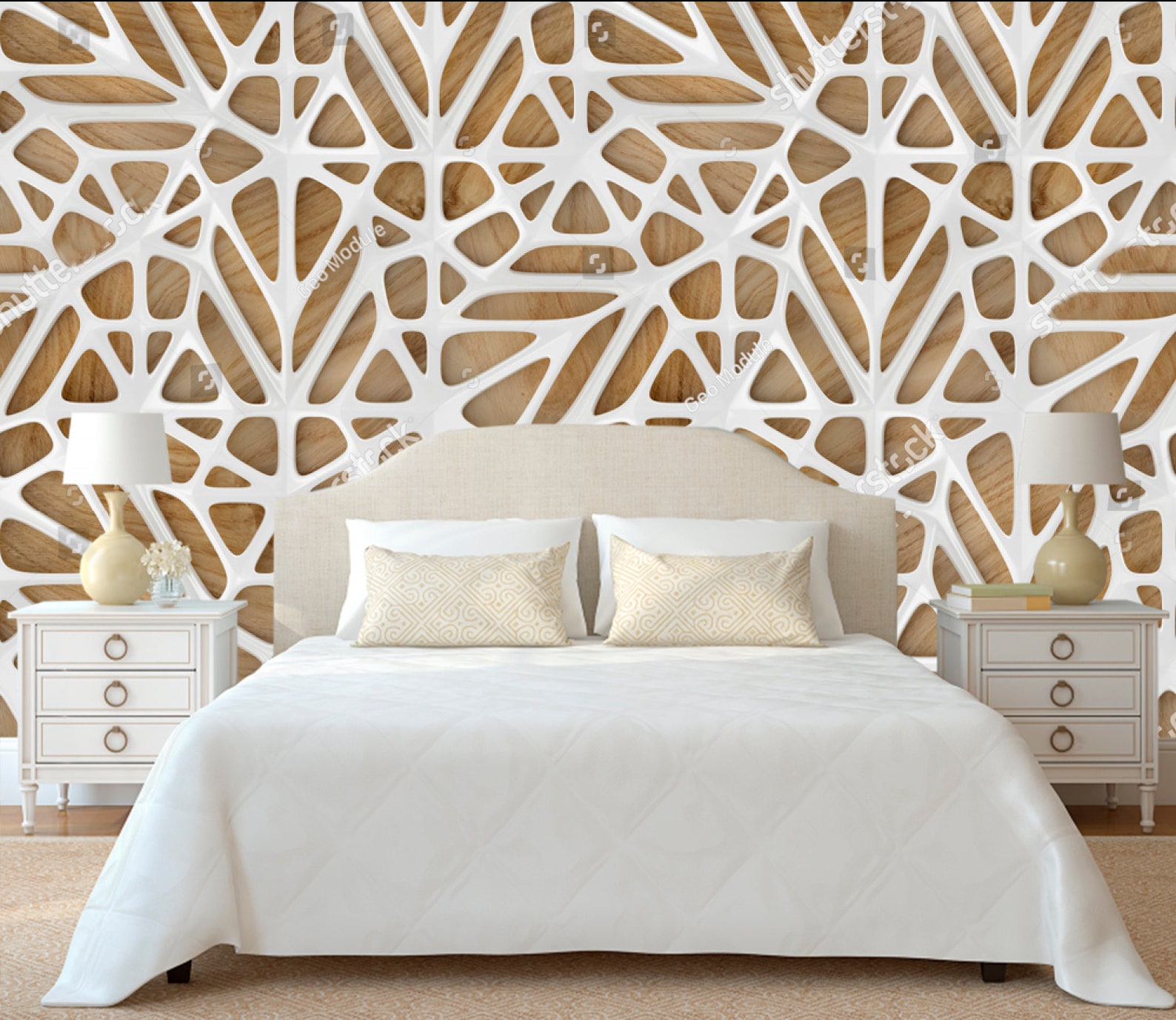 3D White Spiderweb Wallpaper 3D Wall Sticker Wall Decor 3D Wooden ...