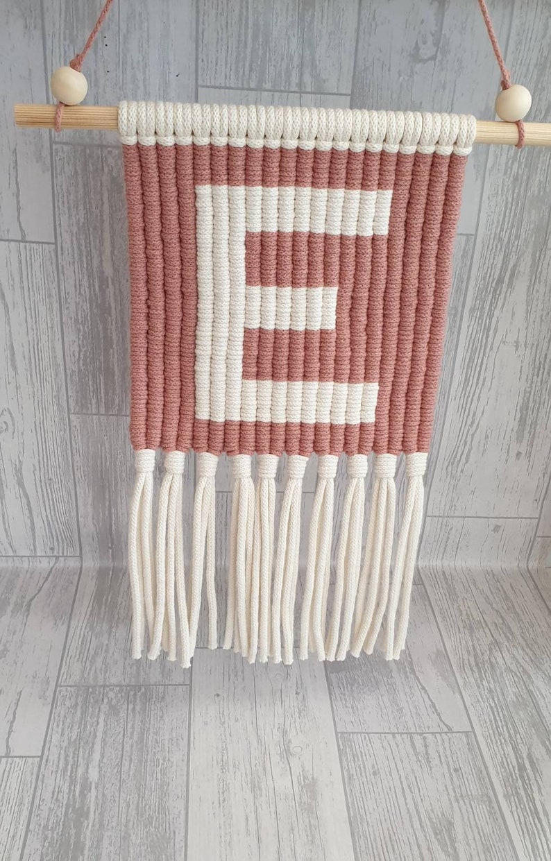 Personalised Alphabet Wall Hanging Macrame, Wall Decoration, Home Decor ...