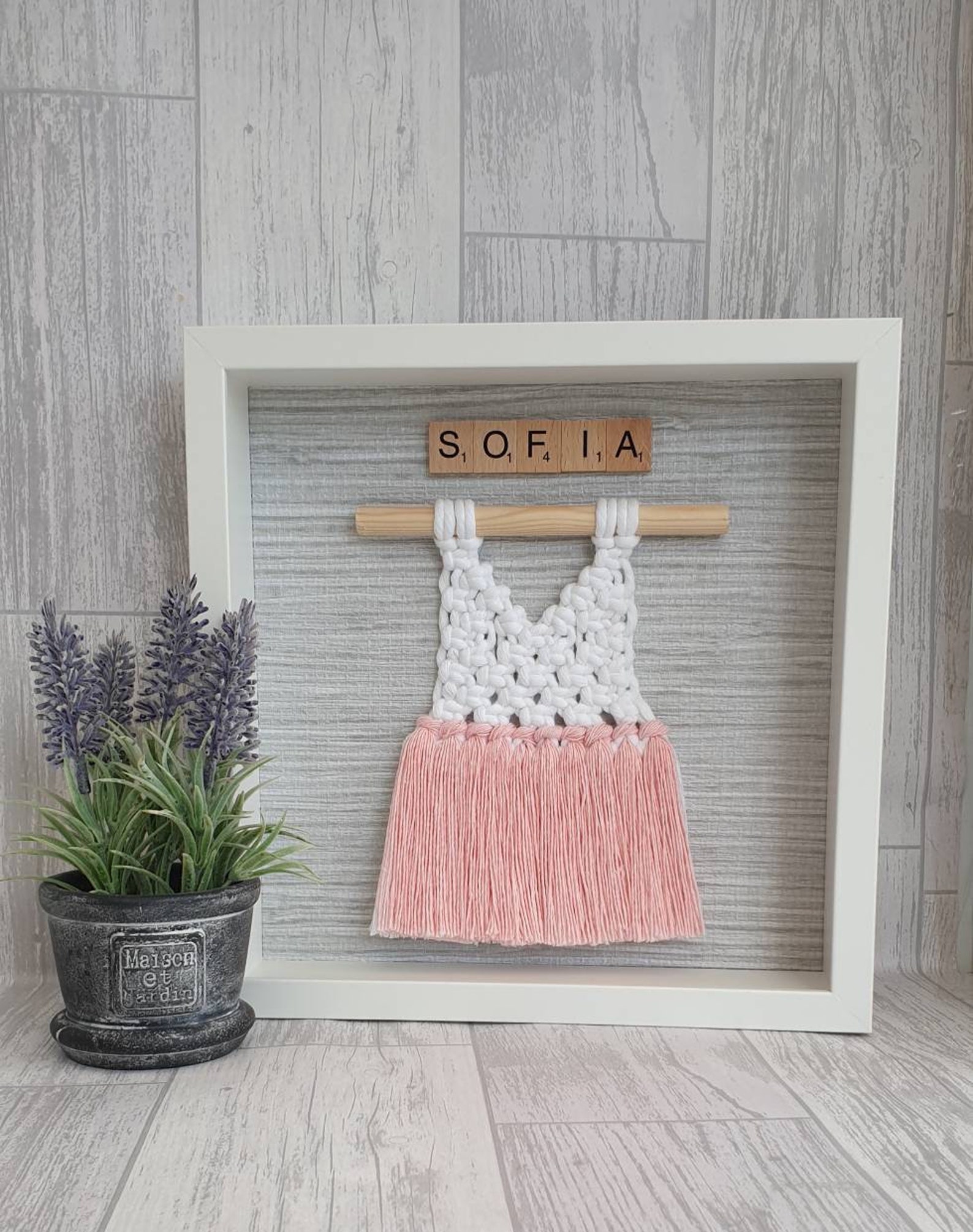 Macrame Mini Dress Frame Ballerina Frame Personalised Frame - Etsy