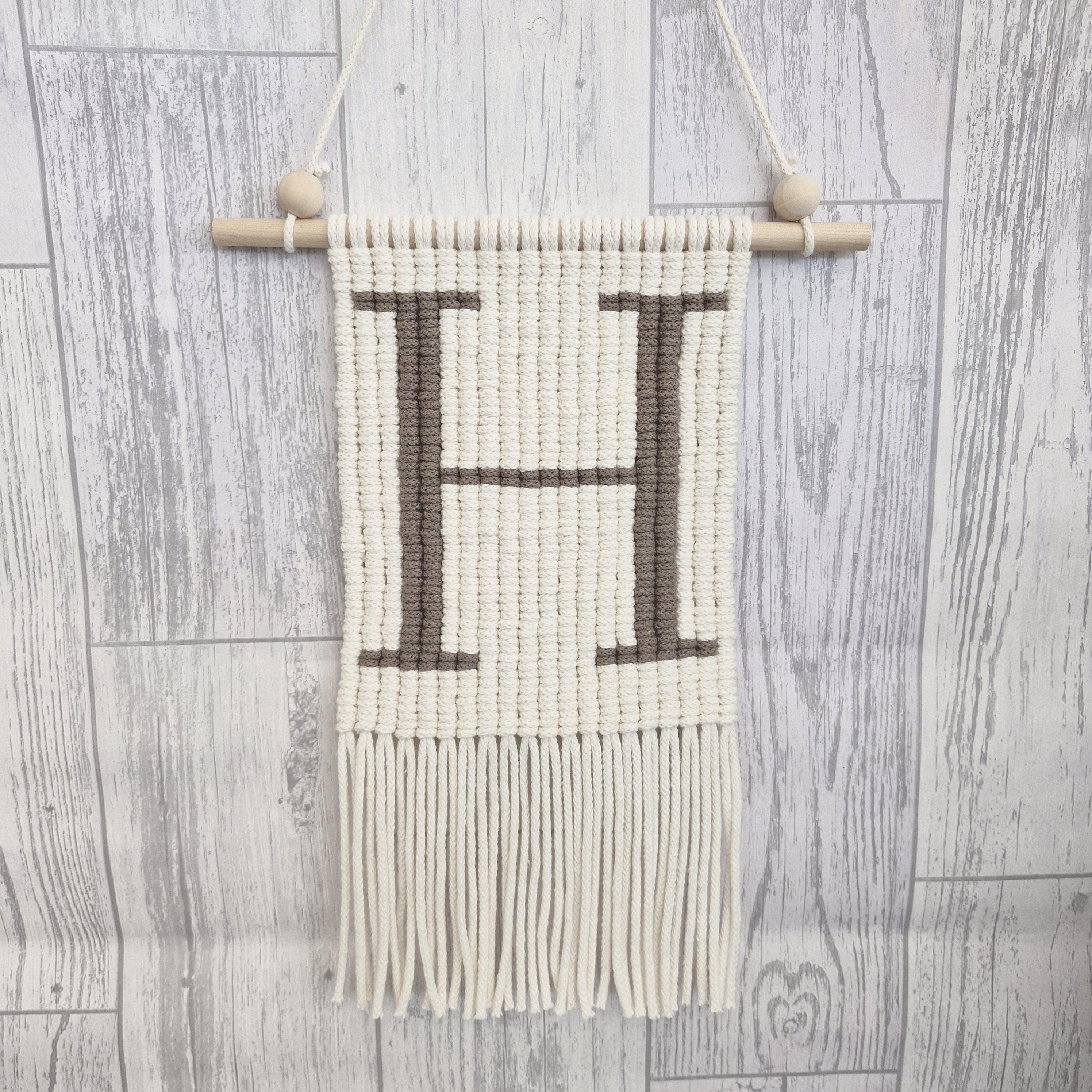 Personalised Alphabet Wall Hanging Macrame, Wall Decoration, Home Decor ...