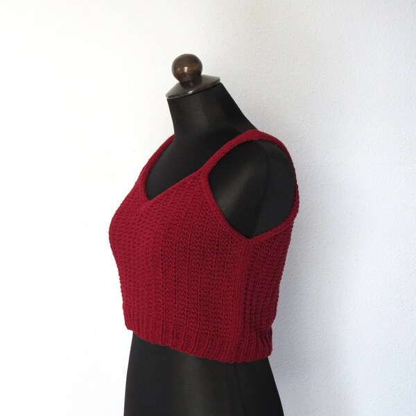 Hand Knit Tank Top - Etsy