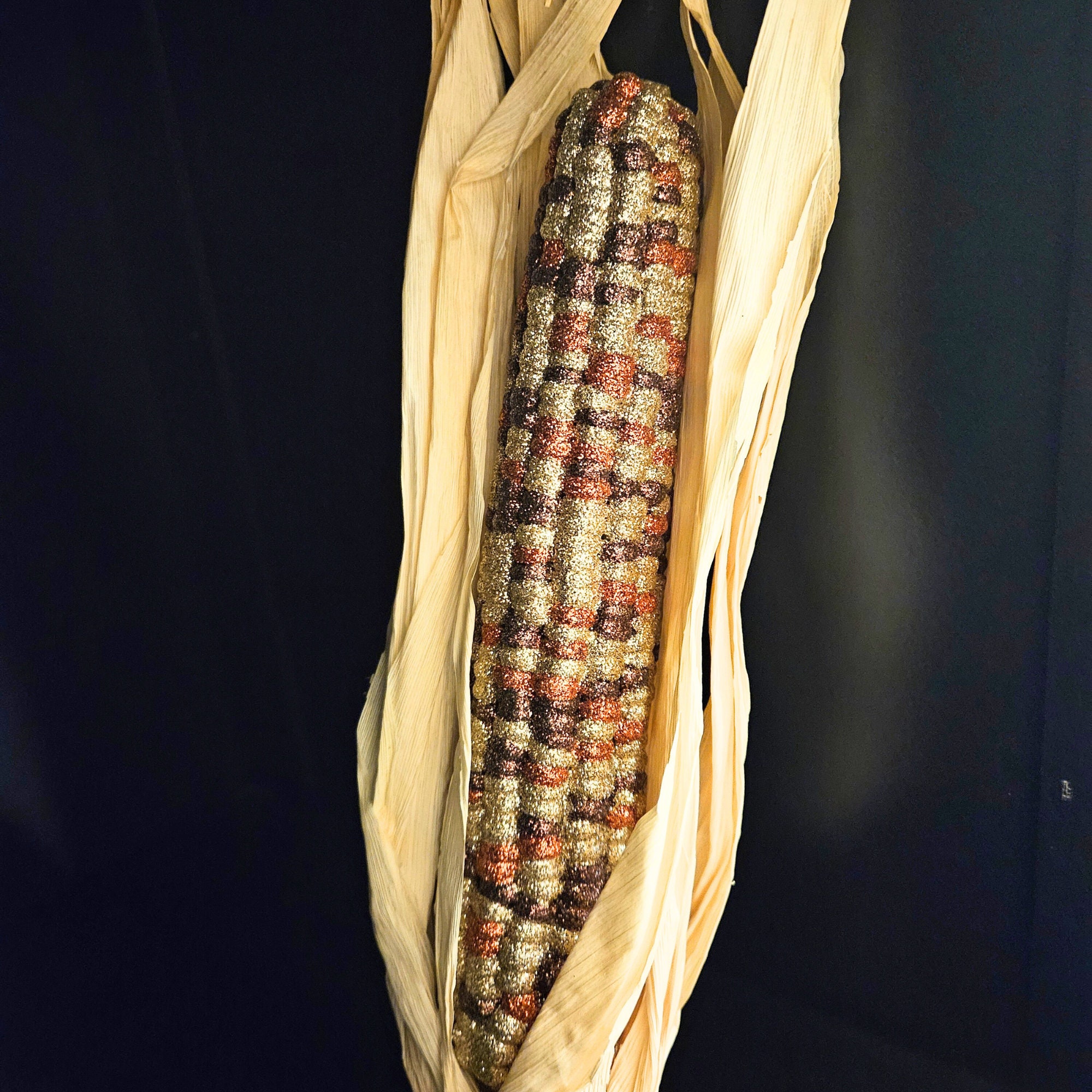 Glittered Corn, Natural Fall Thanksgiving Table Arrangement Decoration ...