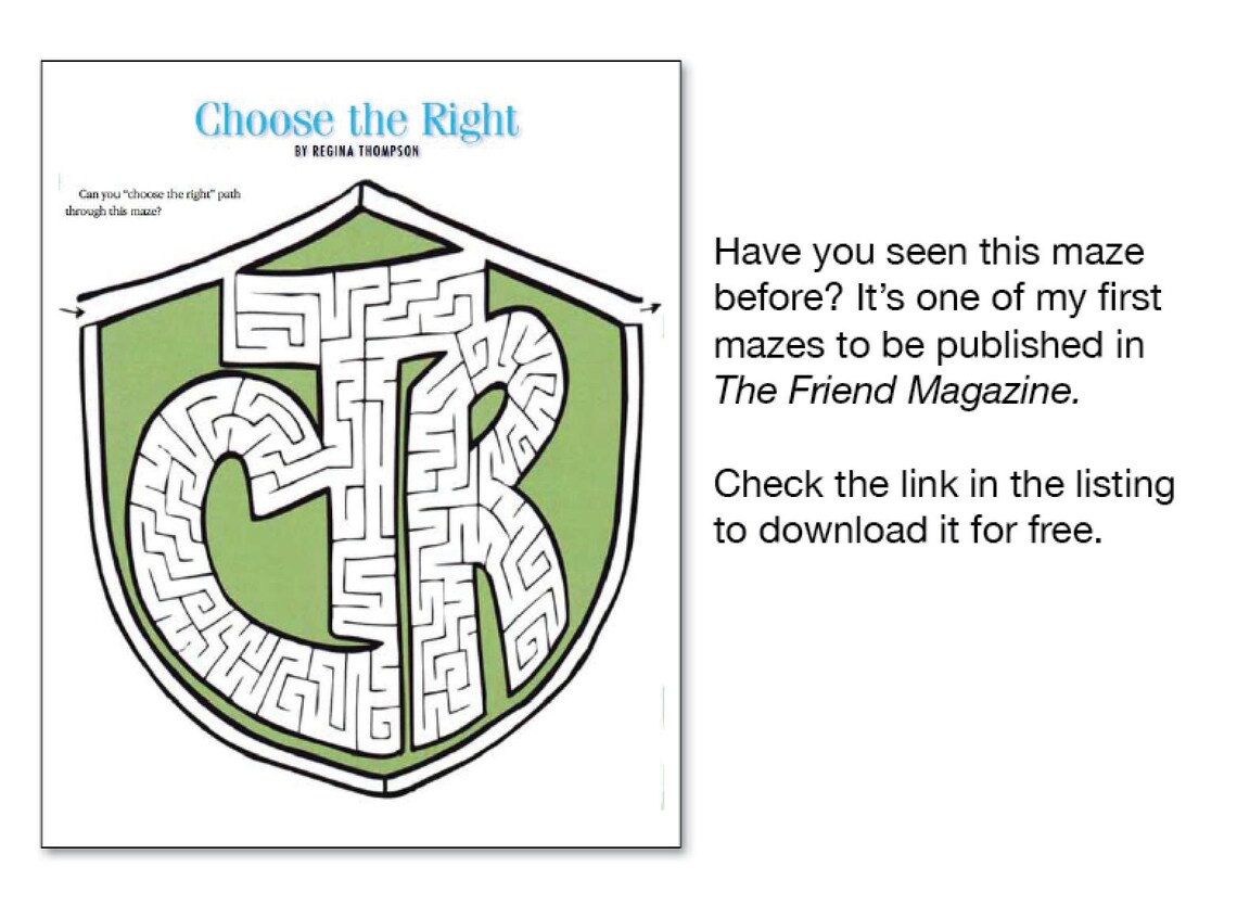 LDS Activity Maze Pack - Etsy