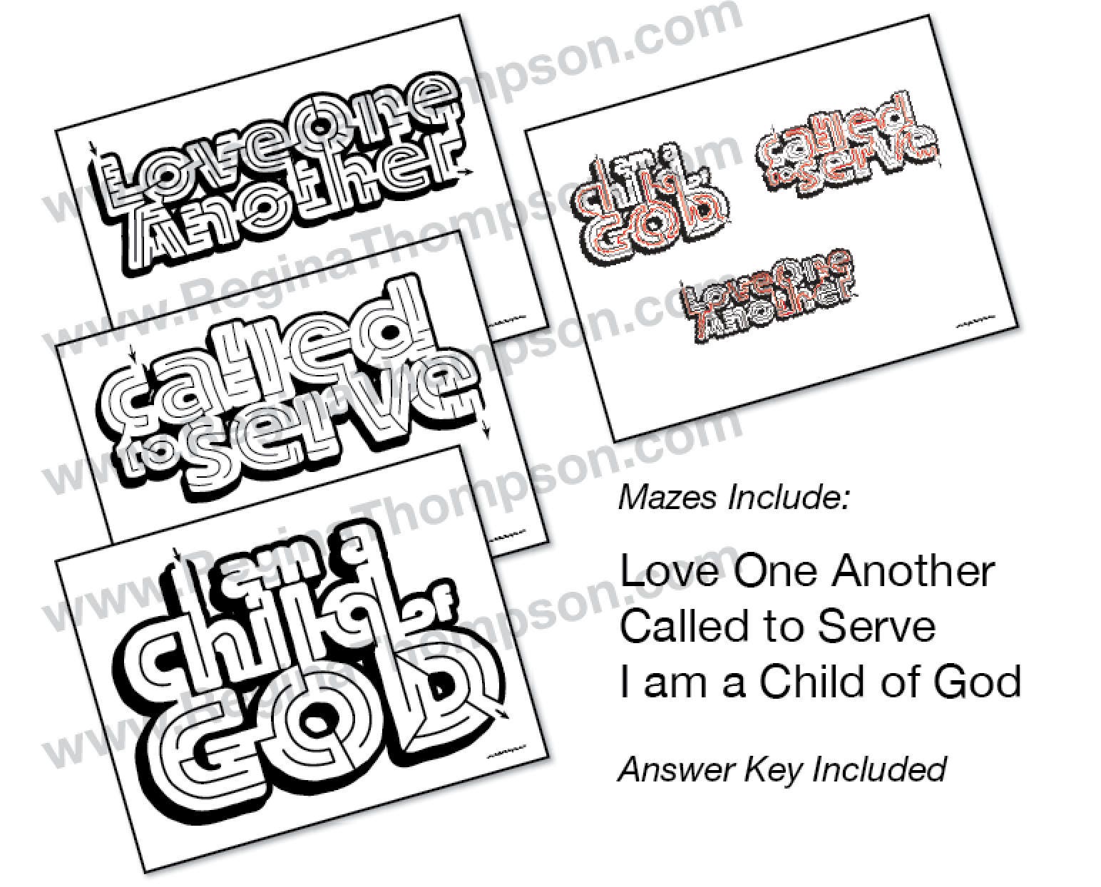 LDS Activity Maze Pack - Etsy