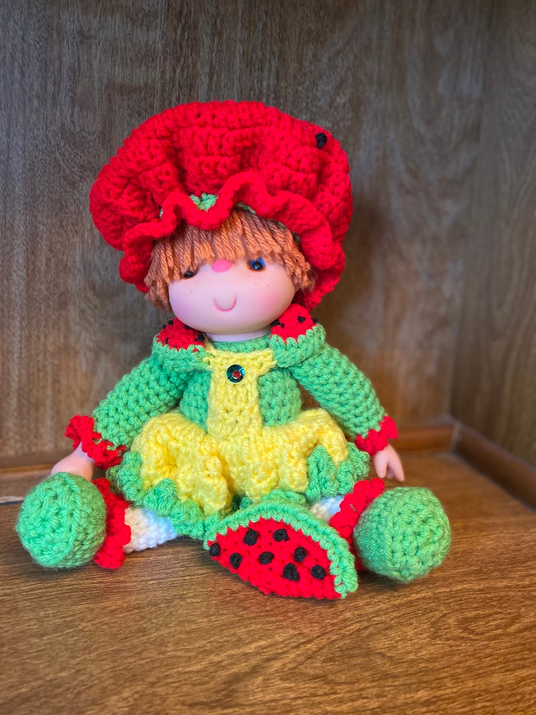 Watermelon Slice Crocheted Doll - Etsy