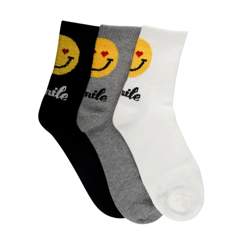 Smiley Face Socks - Etsy