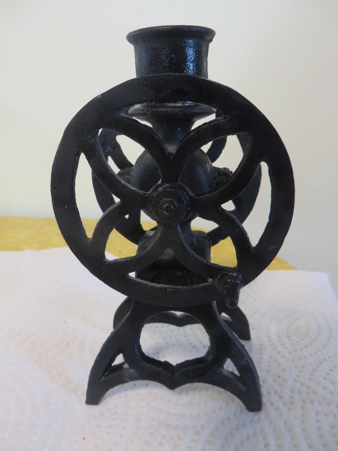 Cast Iron Miniature Coffee Grinder Candle Holder, Farm House or Cottage ...