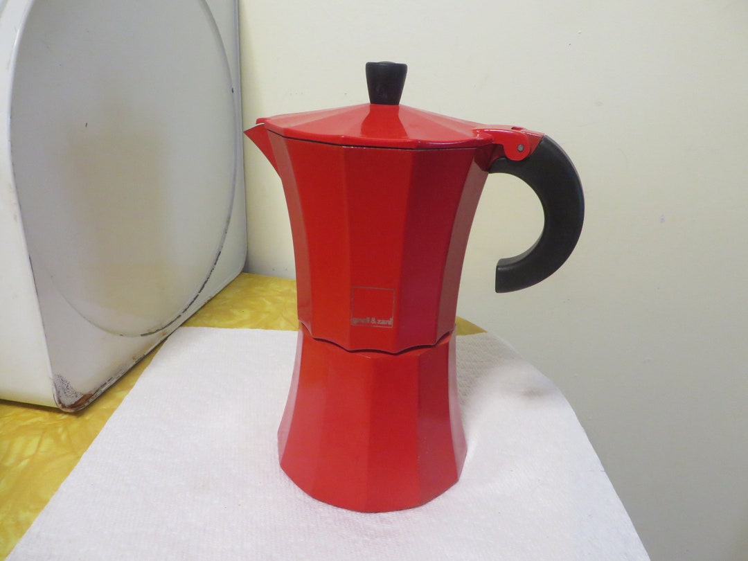 Gnali & Zani Red Stovetop Espresso Moka Coffee Maker Pot - Etsy