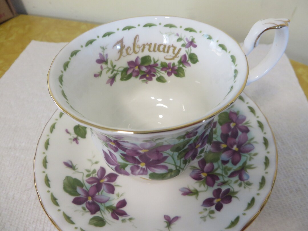 Royal Albert Flowers of the Month Series Cup and Saucer, February ...