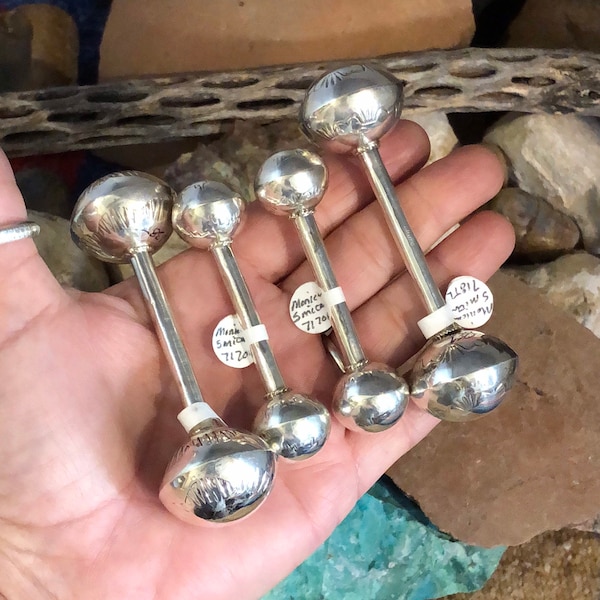 Silver Baby Rattle - Etsy