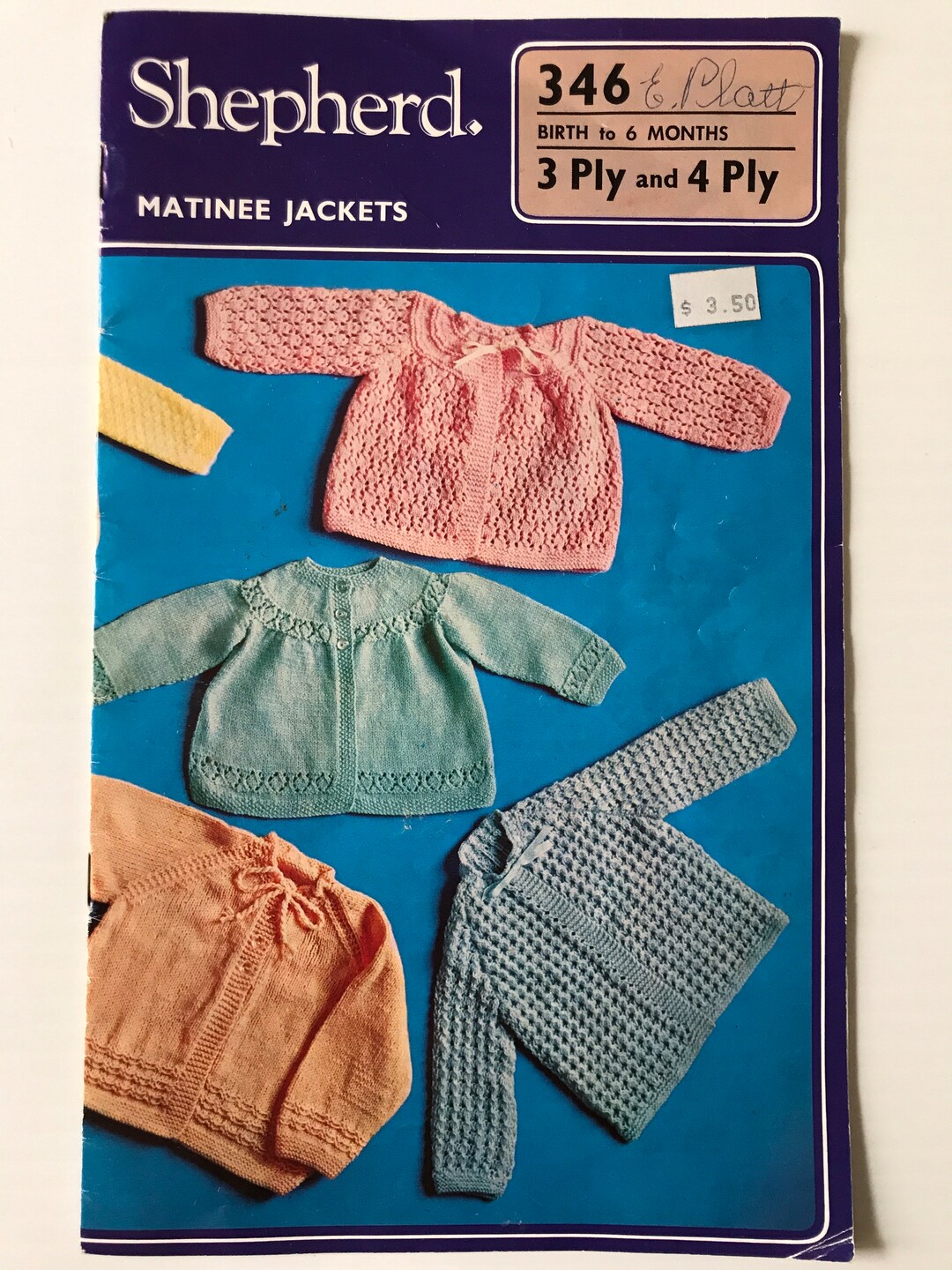 Shepherd Knitting Pattern Book 346 Matinee Jackets Birth to 6 Months ...
