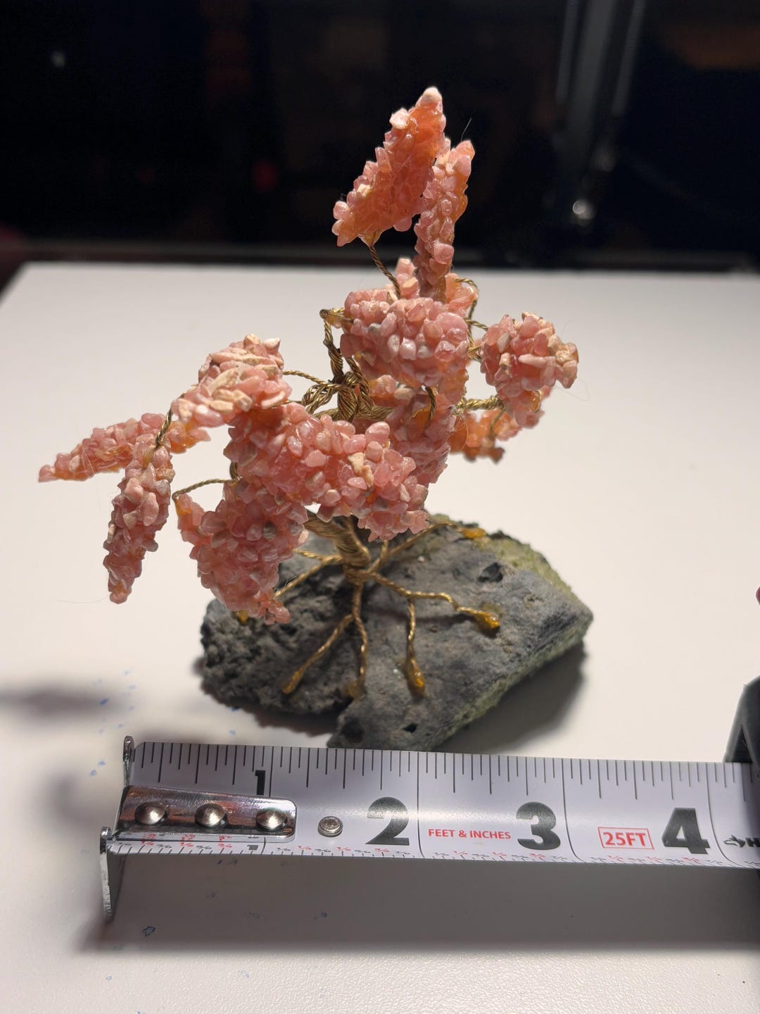 Stunning Money Tree - Realistic Trunk and Copper Wired Rose Quartz - Etsy