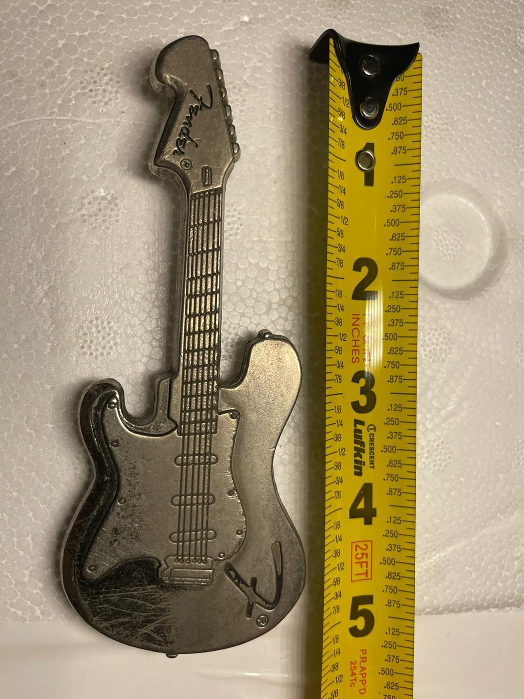 Vintage Silver Guitar Fender Sign Classic Lightweight Belt Buckle for ...