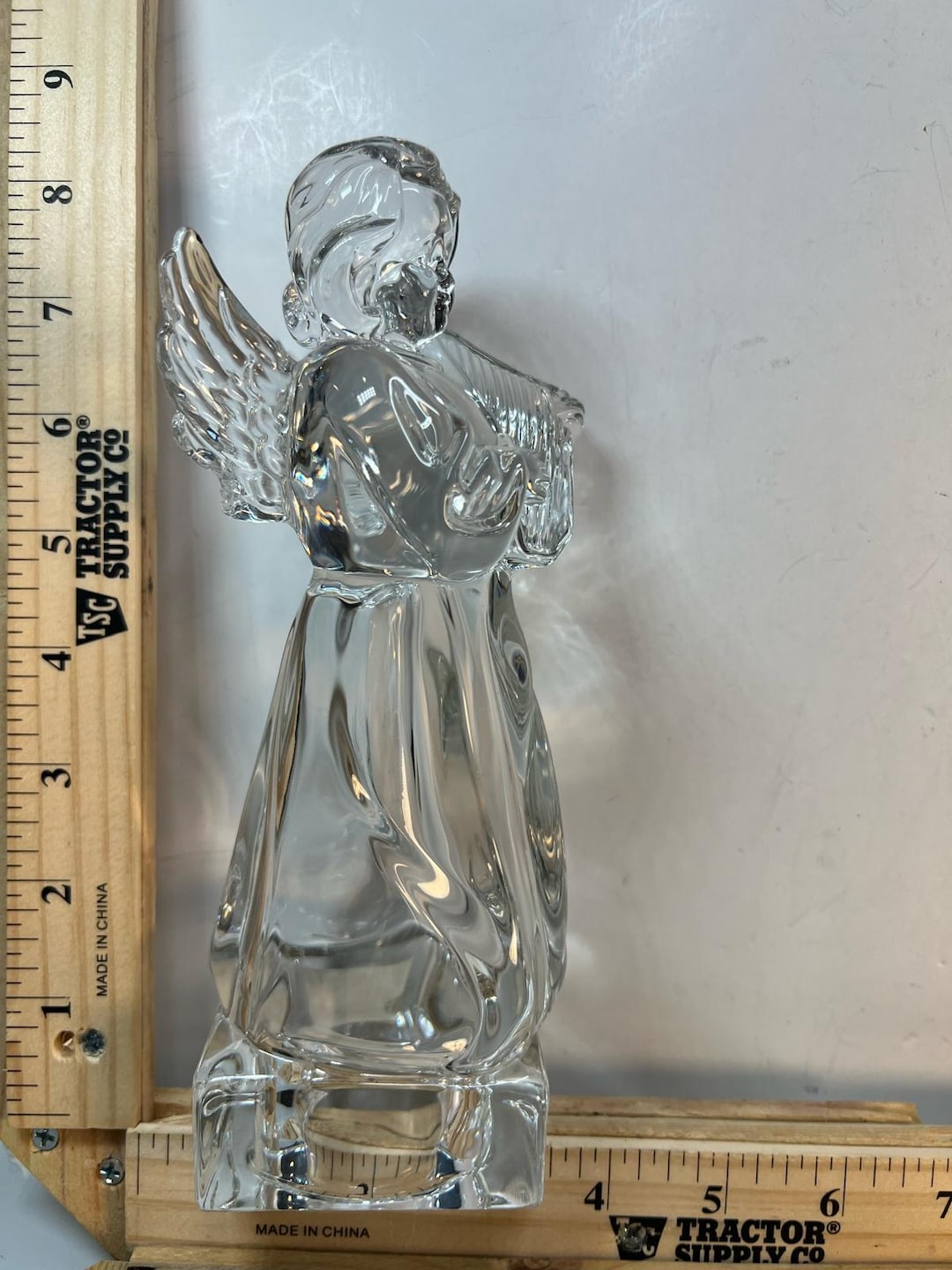 Mikasa Crystal Angel With Harp Figurine Herald Collection Full Lead ...