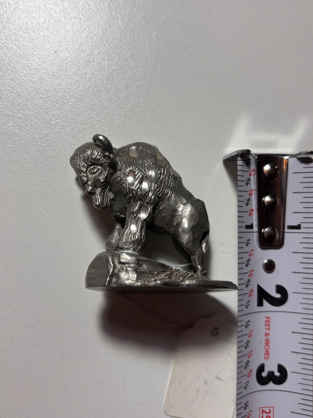 Pewter American Bison Buffalo Figurine - Signed, 3.1" - Etsy