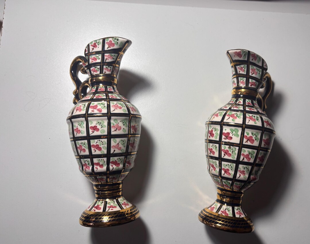 H. Bequet Quaregnon Belgium 287 Vase - Vintage Hand-painted Collectible ...