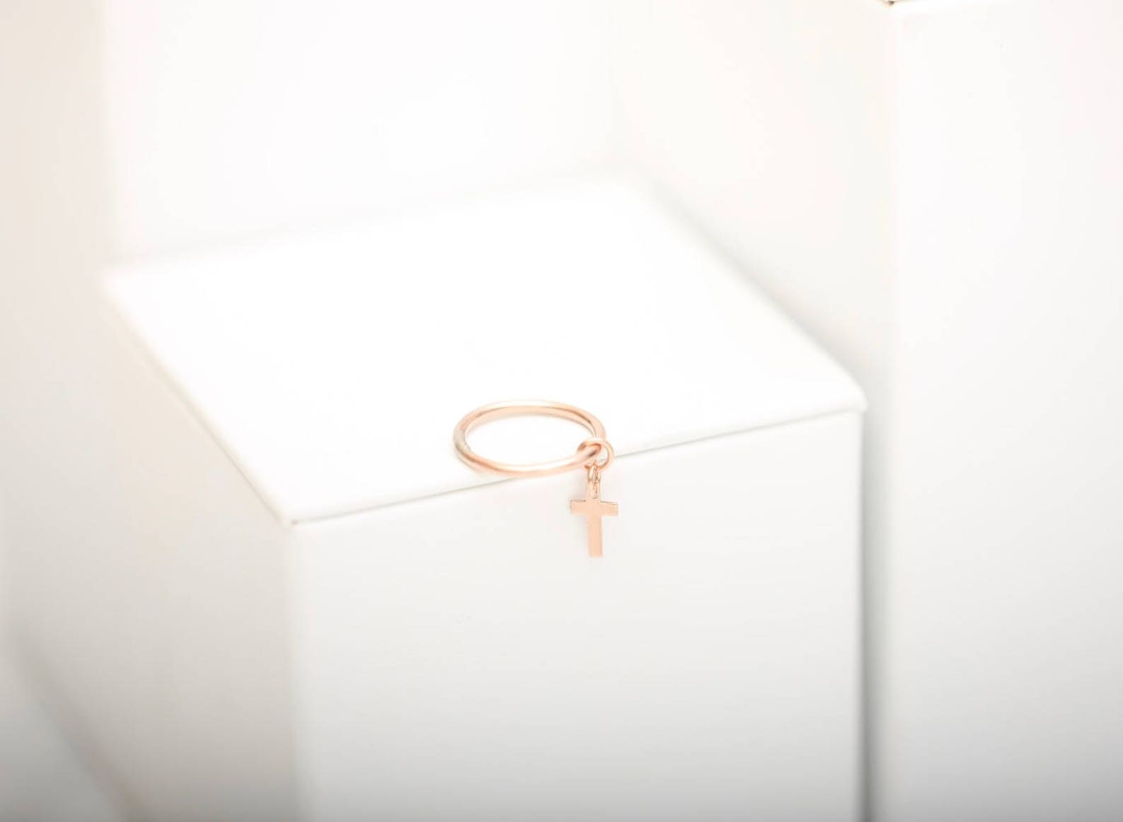 Cross Charm Ring Gold Cross Ring Cross Midi Ring Cross - Etsy