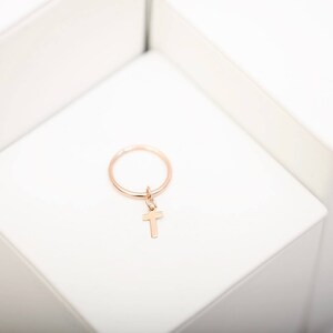 Cross Charm Ring Gold Cross Ring Cross Midi Ring Cross - Etsy