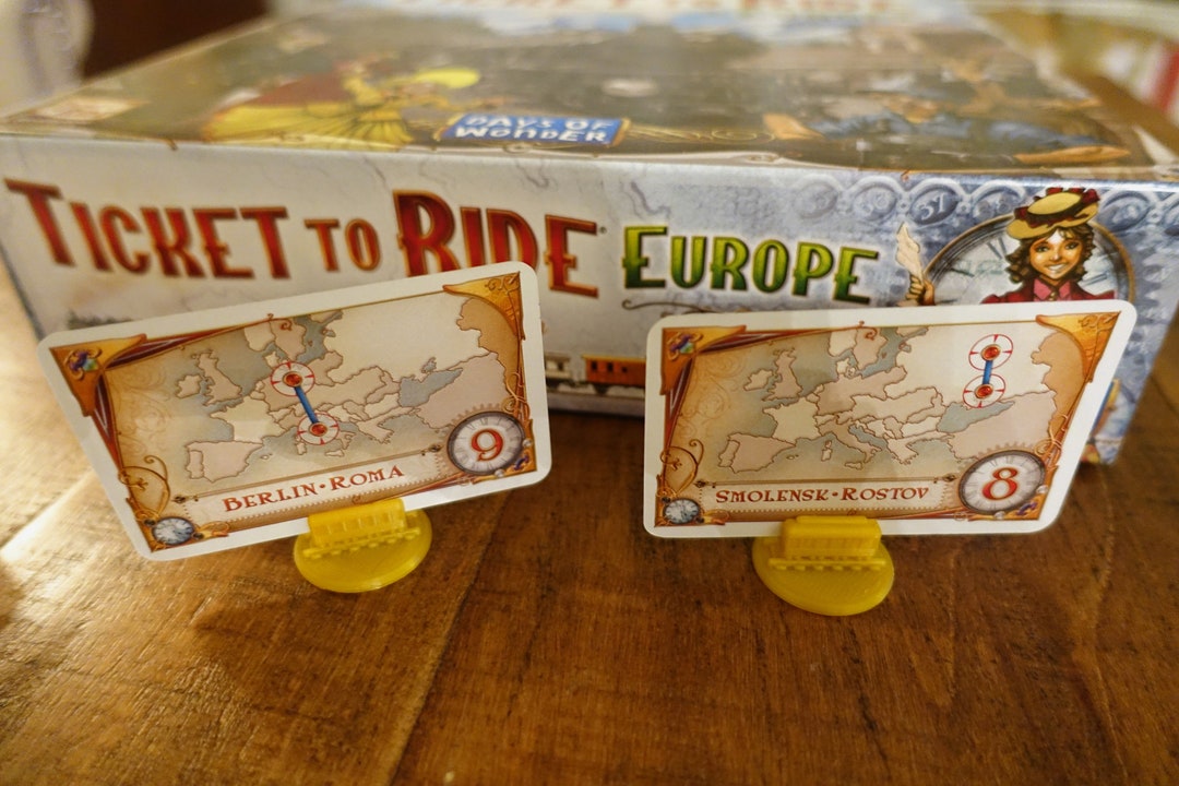 Train Card Holders for Games Like Ticket to Ride Set of 6 - Etsy