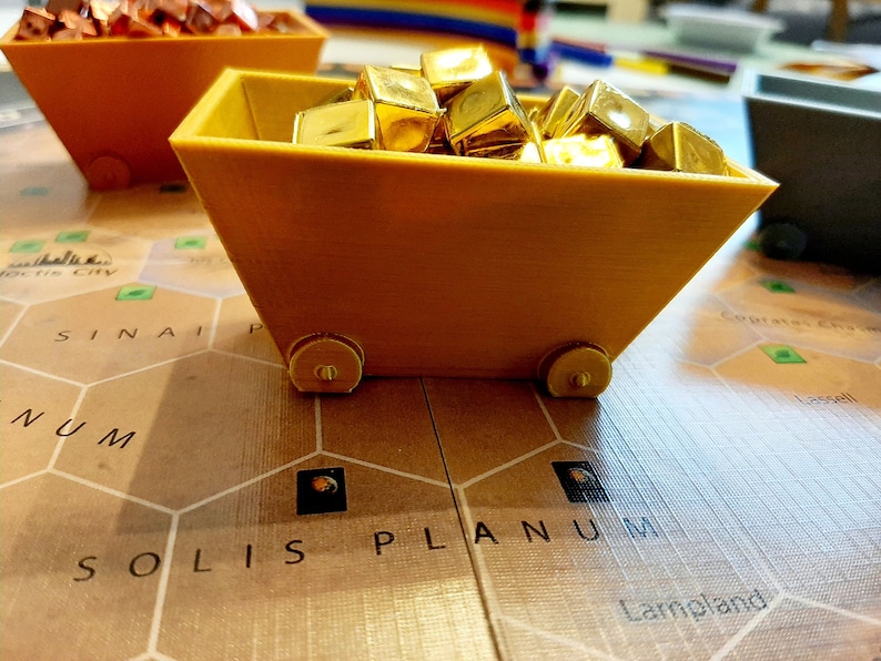 Unofficial Terraforming Mars Credit Mine Carts-3d Printed Set - Etsy