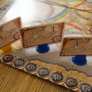 Train Card Holders for Games Like Ticket to Ride Set of 6 - Etsy