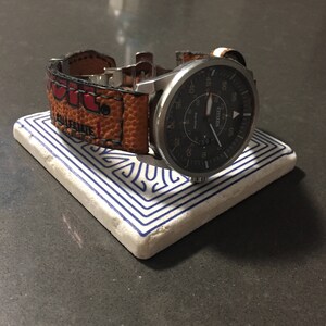 Genuine NFL/NCAA Football Leather Watch Strap - 100% Handmade - Etsy