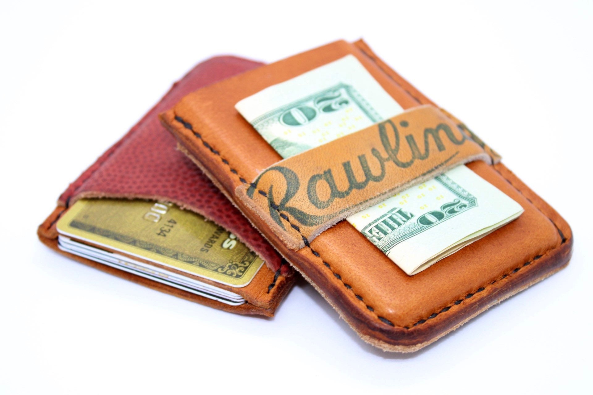 Minimalistic Baseball Glove Leather Wallet 100% Handmade | Etsy