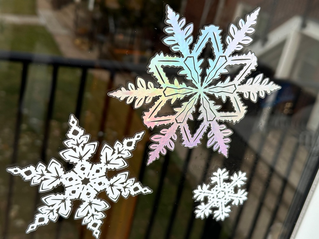 Snowflake Window Clings, Winter Decor, Holiday Decorations - Etsy
