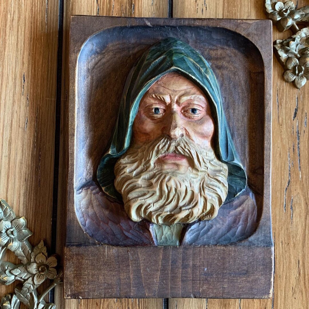 Hand-carved Wooden Relief Portrait - Etsy