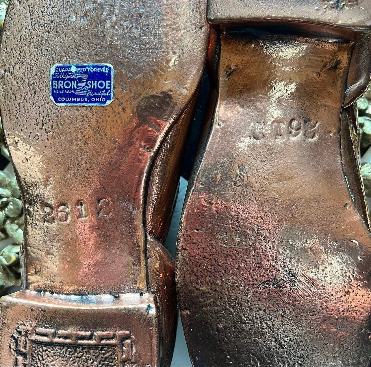 Vintage Bronze Shoes, Vintage Shoes, Vintage Fashion Props - Etsy