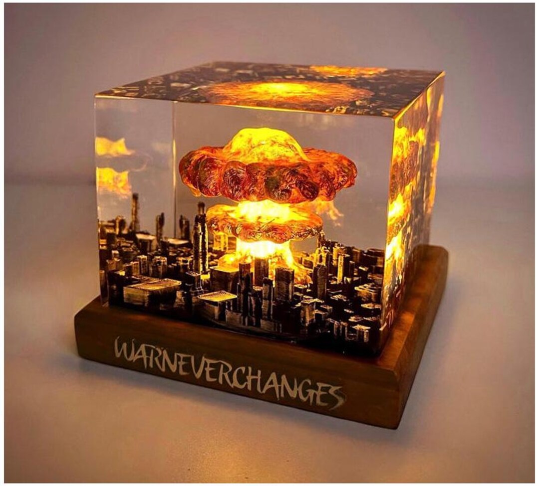 Explosion Resin Diorama, Atomic Bomb Resin Lamp, Nuke Bomb Fallout 4 ...