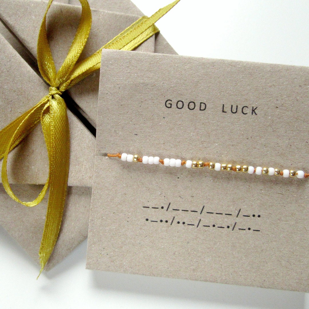 GOOD LUCK Morse Code Bracelet | Morse Code Jewelry for Women ...