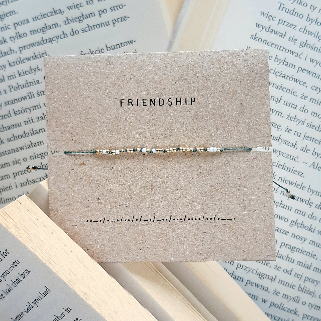 FRIENDSHIP Morse Code Bracelet, Beaded Friendship Bracelet, Best Friend ...