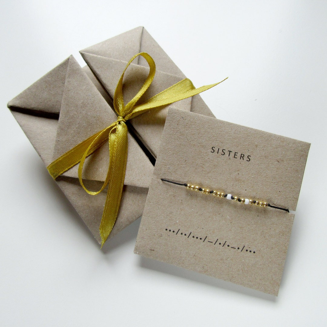SISTERS Morse Code Bracelet | Morse Code Sister Jewelry | Gift for ...