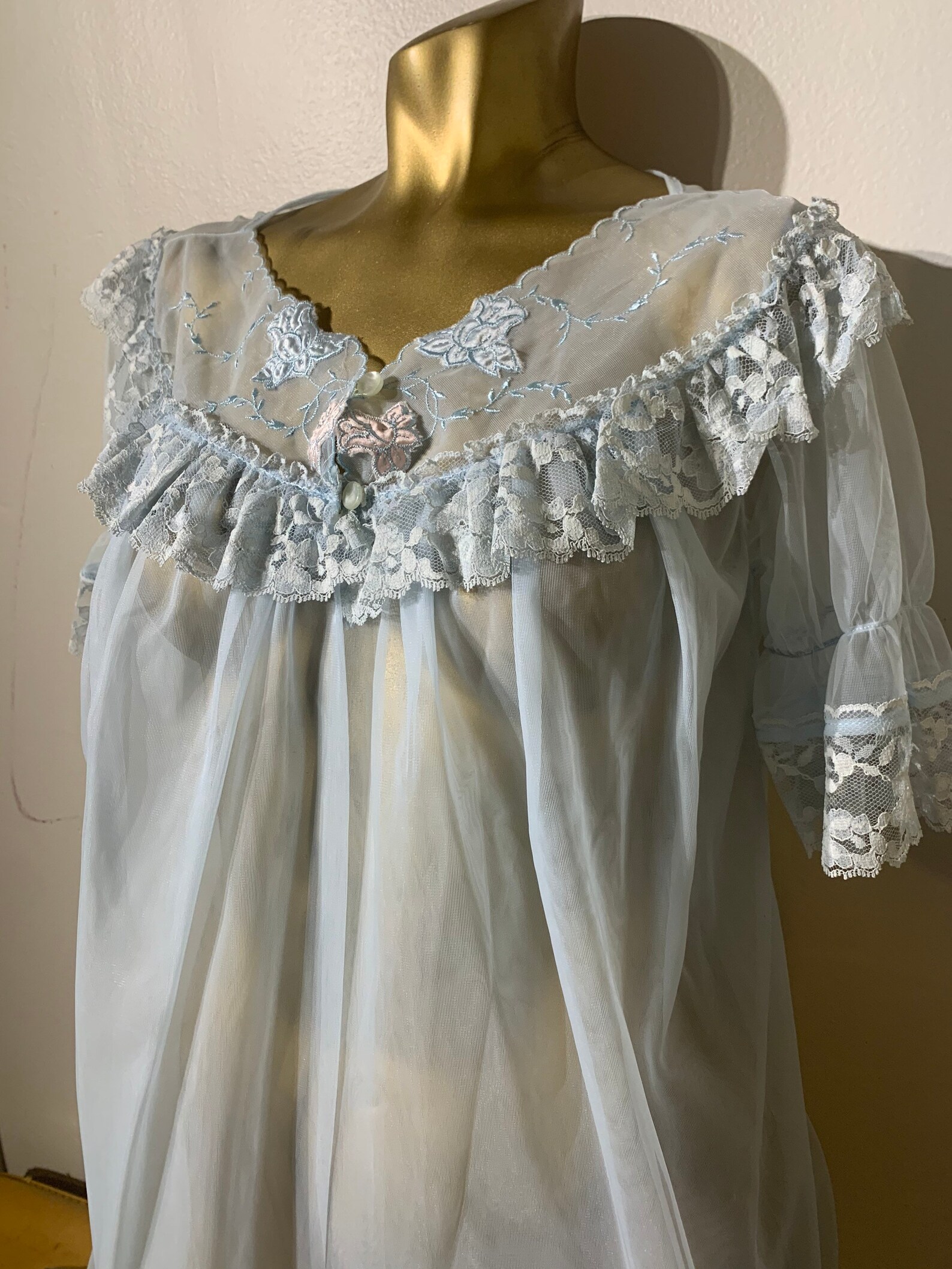 Delicate 1950s Vintage Sexy Sheer House Dress - Etsy