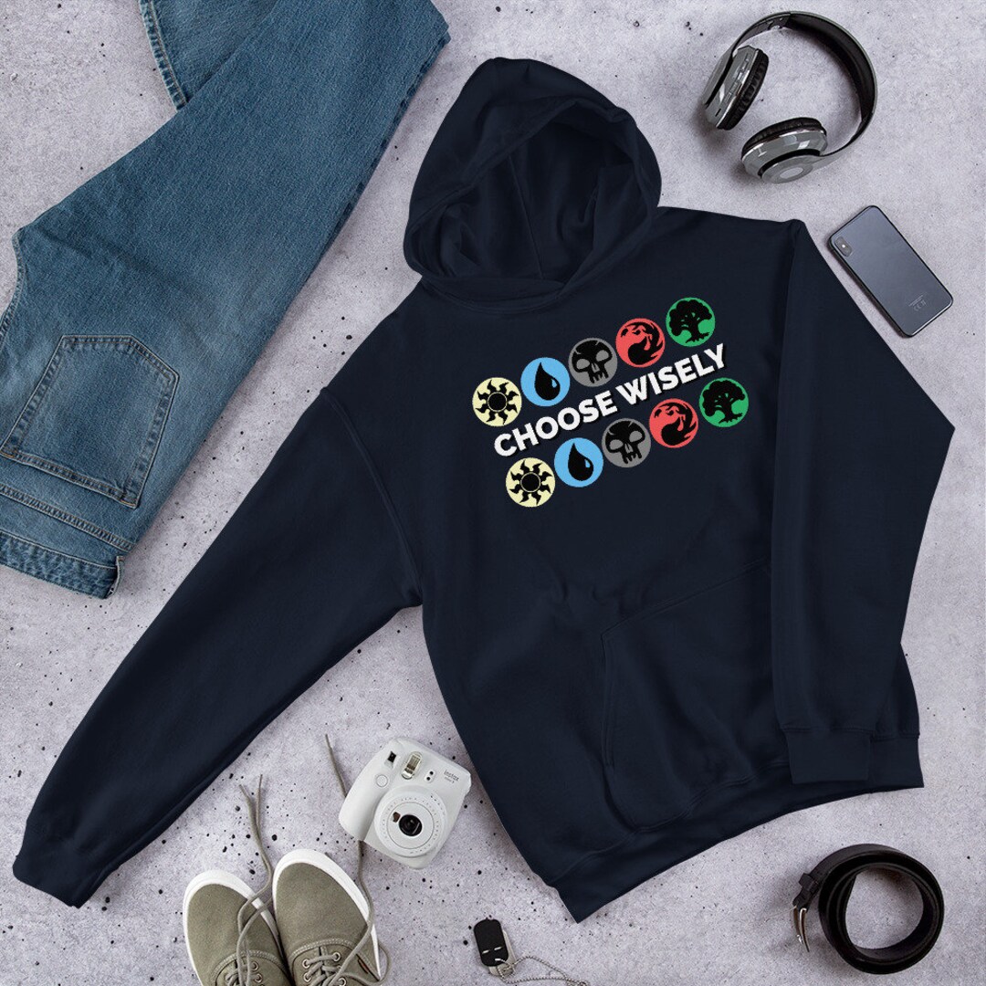 Magic the Gathering Hoodie, MTG Mana 'choose Wisely' Design - Etsy