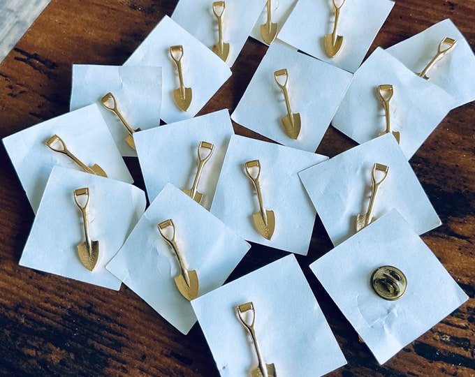 Vintage Gold Shovel Lapel Pins - Etsy