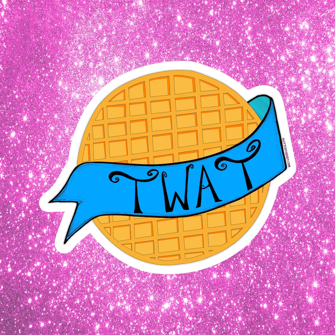 Twat Waffle Sticker Snarky Sarcastic Hand Made Twat Waffle Artwork ...