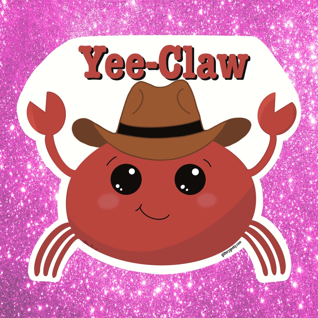 TikTok Yee-Claw Cowboy Crab Crabby Cowboy Meme Sticker - Etsy Portugal
