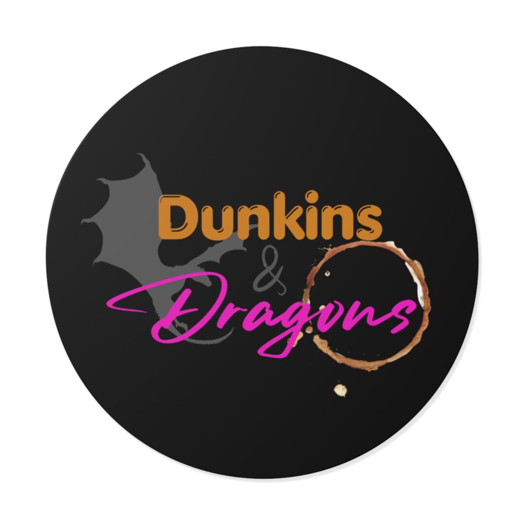 Dunkins & Dragons Sticker, Vinyl Decal - Etsy