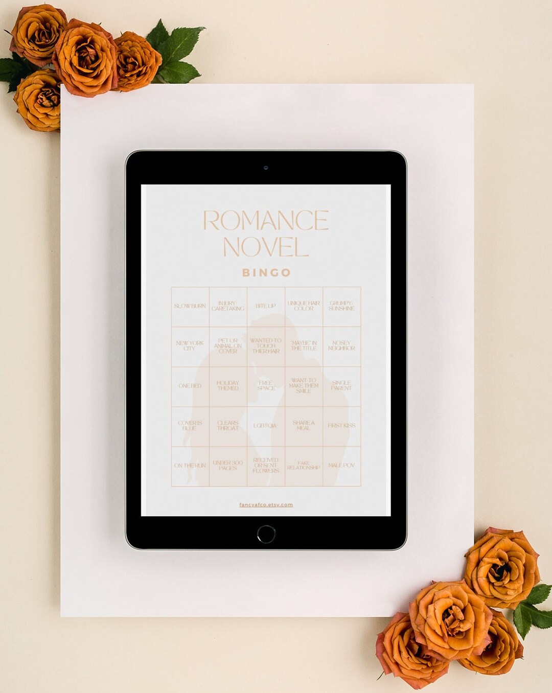 Romance Novel Bingo Cards, Printable or Digital Download - Etsy