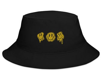 Smiley Face Bucket Hat - Etsy