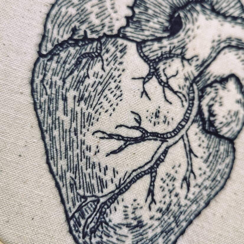 Human Heart Anatomical PDF Embroidery Pattern - Etsy