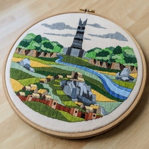 They're Taking the Hobbits to Isengard Stained Glass Style Embroidery ...