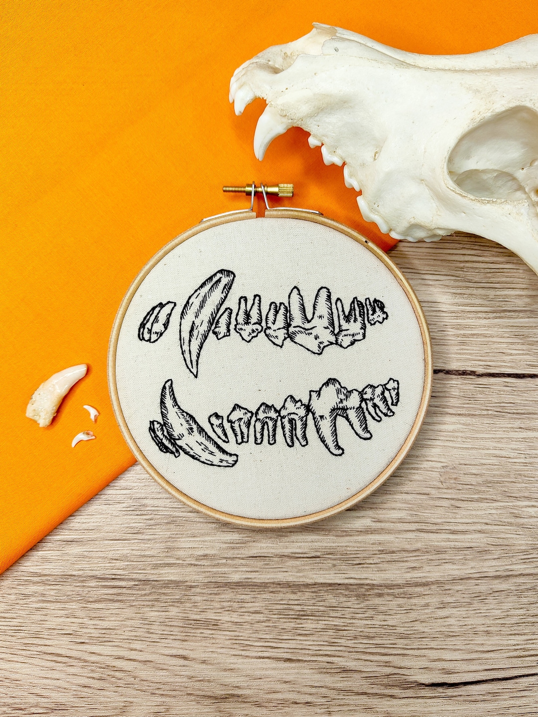 Wolf Teeth Anatomical Vintage Inspired Embroidery PDF Pattern - Etsy